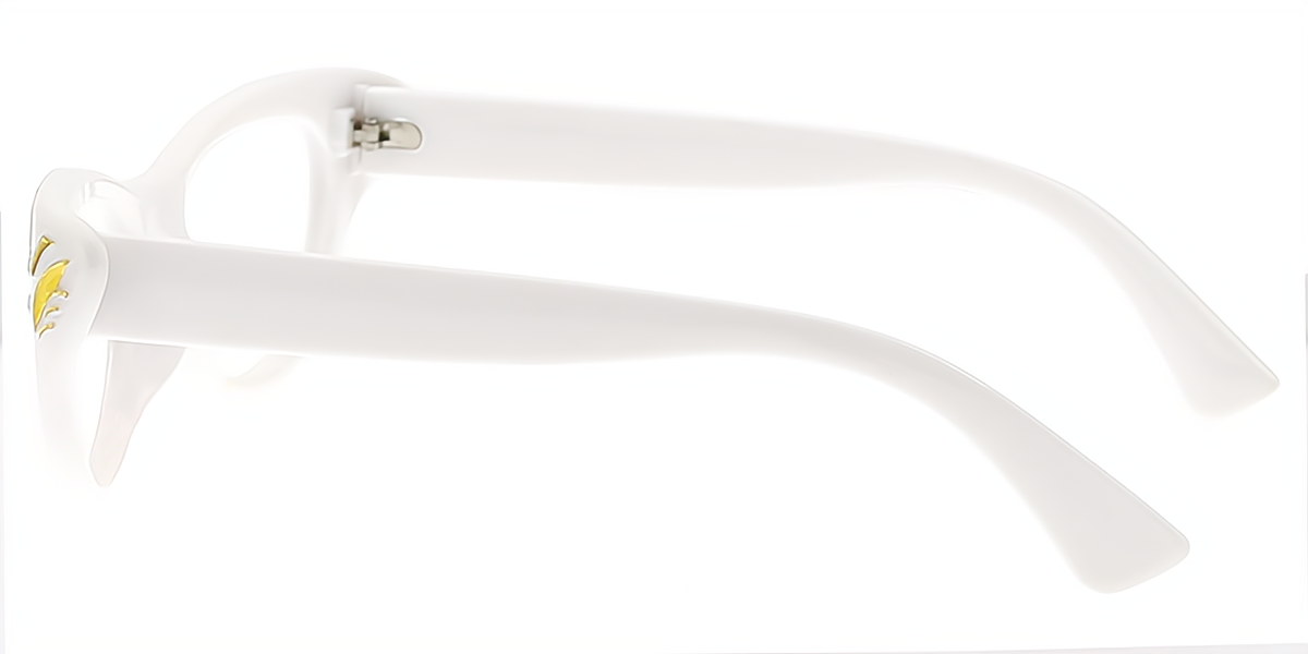 Acadia White Cat Eye Retro Plastic Eyeglasses